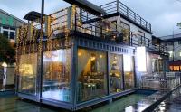 China Customised Creative Prefabricated Mobile Office Flat Pack Container Coffee Tea Shop Made Sandwich Panel Steel Mobile Office for sale