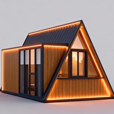 China Luxurious Small Prefab Triangle House Waterproof Mobile Container Accommodation Steel Material for Hotels for sale