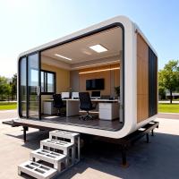 China Luxury Prefabricated Tiny Space Steel Structure Apple Cabin for Office Building for Sunshine Workplace Shop Cabin Tiny House for sale