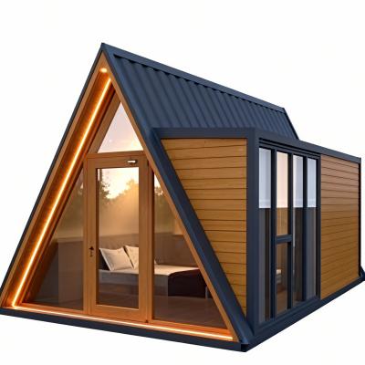 China Luxurious Small Prefab Triangle House Waterproof Container Accommodation Hotel Featuring Sandwich Panel Movable Prefab House for sale
