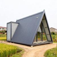 China Luxurious Small Prefab Triangle House Waterproof Container Accommodation Hotel Featuring Sandwich Panel Movable Prefab House for sale