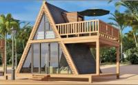 China Luxurious Small Prefab Triangle House Waterproof Container Accommodation Hotel Featuring Sandwich Panel Movable Prefab House for sale