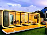 China Luxury Modular Steel Container House Waterproof Prefab Apple Cabin for Creative Studio or Office Use Tiny Homes for sale