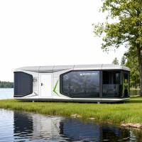 China Modern Luxury Prefabricated Container House Easy-to-Install Villas Office Buildings Waterproof Design Sandwich Panel Material for sale