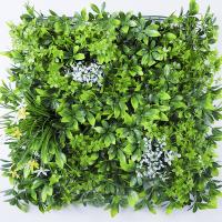 China Artificial Silk Flower Wall Panel Backdrop Hedges Fence Faux Ivy Vine Leaf 4x25 ft Custom for sale