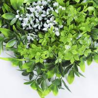 China Artificial Silk Flower Wall Panel Backdrop Hedges Fence Faux Ivy Vine Leaf 4x25 ft Custom for sale