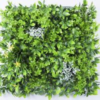 China Faux PE Artificial Green Wall Plant Panels 45mm Pile Height 2.5kg per Sqm Outdoor Decoration for sale
