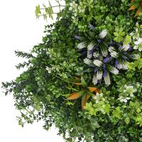 China Decorative Plastic Artificial Green Walls Panel Hedge High Simulation Leave For Home for sale