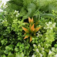 China Decorative Plastic Artificial Green Walls Panel Hedge High Simulation Leave For Home for sale
