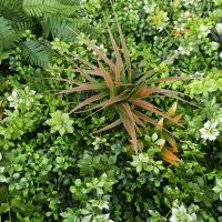 China Decorative Plastic Artificial Green Walls Panel Hedge High Simulation Leave For Home for sale