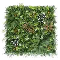 China Decorative Plastic Artificial Green Walls Panel Hedge High Simulation Leave For Home for sale