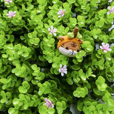 China Artificial Plant Wall Panels 42cm Diameter Green Fake Grass Hedge for Indoor Outdoor Decoration for sale