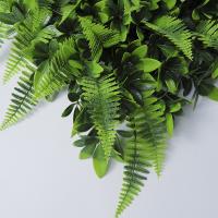 China 3D Mixed Artificial Bushes Greenery Wall Plastic Faux Flowers Grass Panel for sale