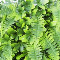 China 3D Mixed Artificial Bushes Greenery Wall Plastic Faux Flowers Grass Panel for sale