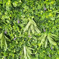 China Decorative Artificial Green Wall UV Resistant 40mm Pile Height Fireproof Customizable for sale