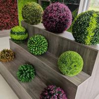 China Garden 8cm Artificial Topiary Balls 50cm Outdoor for sale