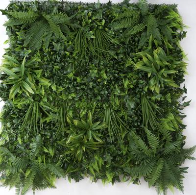 China Waterproof Green Artificial Leaf Wall 35mm 40mm for sale