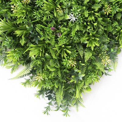 China Anti UV Artificial Green Walls 20mm 45mm Pile Height PE PP Plastic Outdoor Landscape Decor for sale
