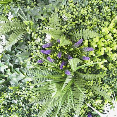China UV Protection Artificial Grass Wall 30mm Pile Height 42cm Diameter Outdoor Decorative Panel for sale