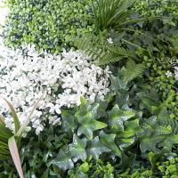 China UV Protection Artificial Grass Wall 30mm Pile Height 42cm Diameter Outdoor Decorative Panel for sale
