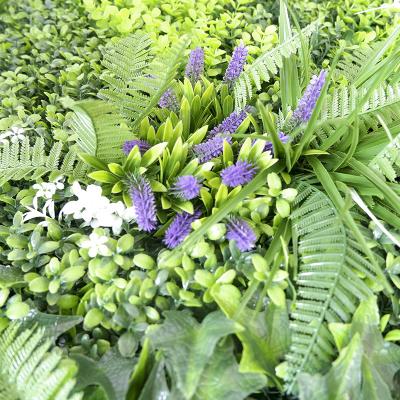 China Artificial Greenery Wall Panels 45mm PE PP Plastic Plant Wall for Restaurant Indoor Decor for sale