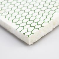 China PU Foam Carpet Underlay 6mm PE Film Laminate Cellular Green Pattern Sound Absorption for sale