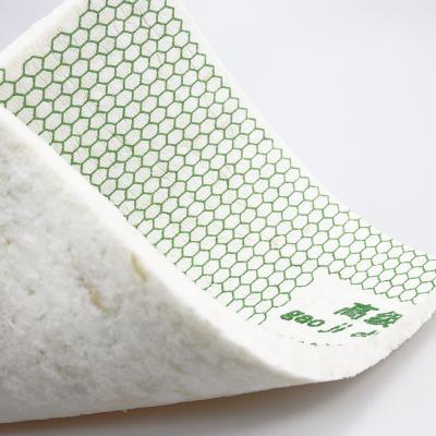 China PU Foam Carpet Underlay 6mm PE Film Laminate Cellular Green Pattern Sound Absorption for sale