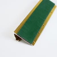 China Gold Aluminum Carpet Edging Strip 36.8mm with Adhesive Nail for Tile Floor Trim for sale