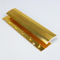 China Aluminum Carpet Edging Strip 36.8x0.85mm Single Row Nail for High Traffic Areas for sale
