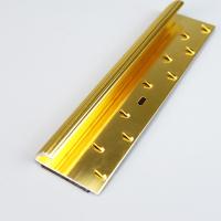 China Aluminum Carpet Edge Strip 3660x30.8mm Golden Hotel Tile Trim for sale