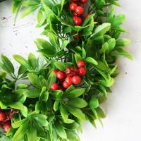 China Artificial Plant Wall Panels 42 cm Diameter PE PP Foliage Flowers for Garden Decoration for sale