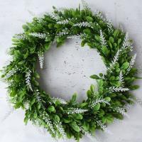 China Artificial Plant Wall Panels 42cm Diameter PE PP Faux Greenery Decoration for sale