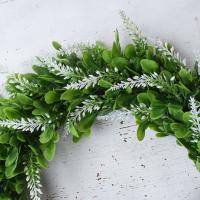 China Artificial Plant Wall Panels 42cm Diameter PE PP Faux Greenery Decoration for sale