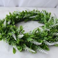 China Artificial Plant Wall Panels 42cm Diameter PE PP Faux Greenery Decoration for sale