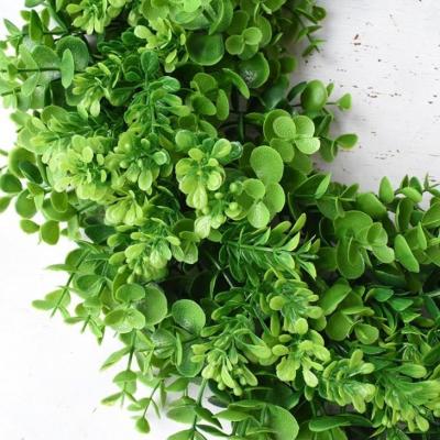 China Artificial Plant Wall Panels 42cm Diameter PE PP Waterproof Decorative Greenery for sale