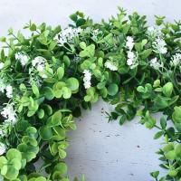 China 17 Inch Waterproof Artificial Ivy Garland Greenery Vine Hanging 42cm Diameter for sale