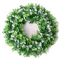 China 17 Inch Waterproof Artificial Ivy Garland Greenery Vine Hanging 42cm Diameter for sale