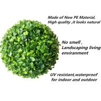 China Garden Home Artificial Hanging Topiary Balls 17 Inch for sale