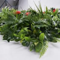China Wooden Frame Artificial Green Wall Panel 42cm Waterproof PE PP for Indoor Decoration for sale