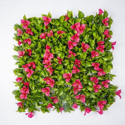 China Artificial Rose Rattan Wall Panel 42cm Diameter Waterproof Wedding Decoration for sale