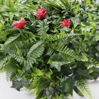 China Anti UV Artificial Boxwood Hedge Panels 42cm Diameter Green Wall for Garden Landscaping for sale