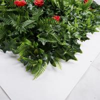 China Waterproof 42cm Artificial Vertical Garden Wall Panel Faux Grass Landscaping Decoration for sale
