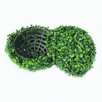 China 42cm PE PP Artificial Plant Topiary Ball Faux Boxwood Decorative Balls Waterproof Custom Color for sale