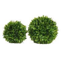 China 42cm PE PP Artificial Plant Topiary Ball Faux Boxwood Decorative Balls Waterproof Custom Color for sale