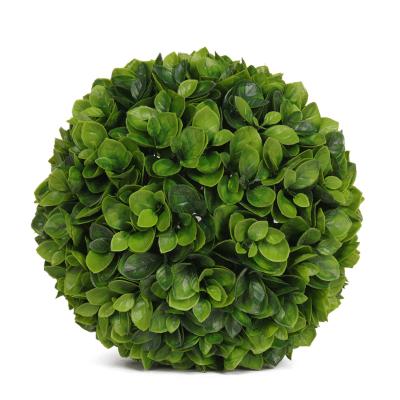China Artificial Plant Ball 42cm Diameter UV Resistant PE PP Faux Grass Ball for Garden Balcony Decoration for sale