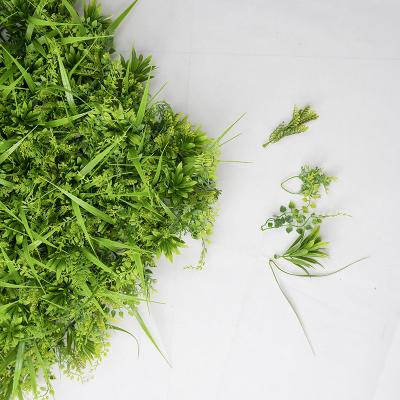 China Artificial Green Wall Panel 42cm Waterproof PE PP for Garden Airport Decoration for sale