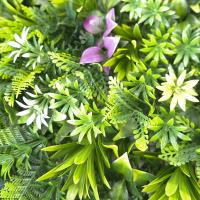 China Artificial Green Wall Panel 42cm Waterproof PE PP for Garden Airport Decoration for sale
