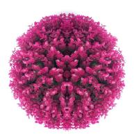 China PE PP Artificial Round Boxwood Ball 35-42cm Diameter Custom Color for Landscaping for sale