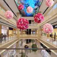 China Artificial Topiary Plant Ball 35-42cm PE Plastic Faux Flower Grass Ball for Wedding Home Decoration for sale