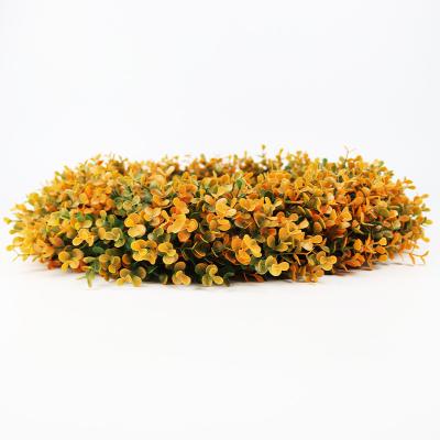 China Waterproof Artificial Eucalyptus Plant Wall Panels 35-42cm Diameter Plastic Greenery Decoration for sale